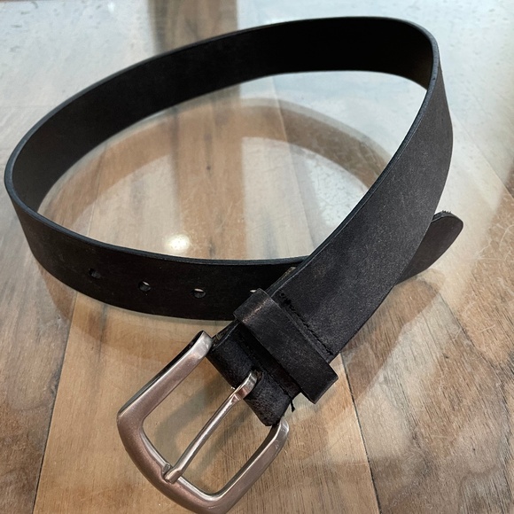 Accessories | New Black Distressed Leather Belt | Poshmark